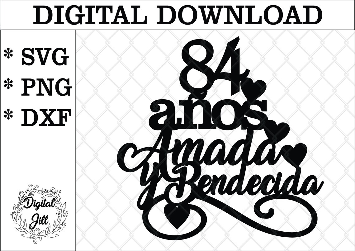 84 Años Amada Y Bendecida 84 Years Loved and Blessed Spanish | Etsy