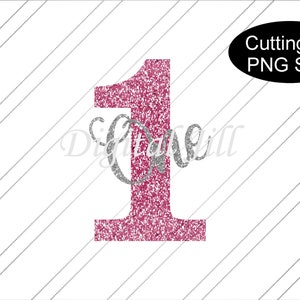 One Number 1 Svg File. One 1 Cake Topper. Digital File. 1st Birthday ...
