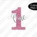 One Number 1 Svg File. One 1 Cake Topper. Digital File. 1st Birthday ...