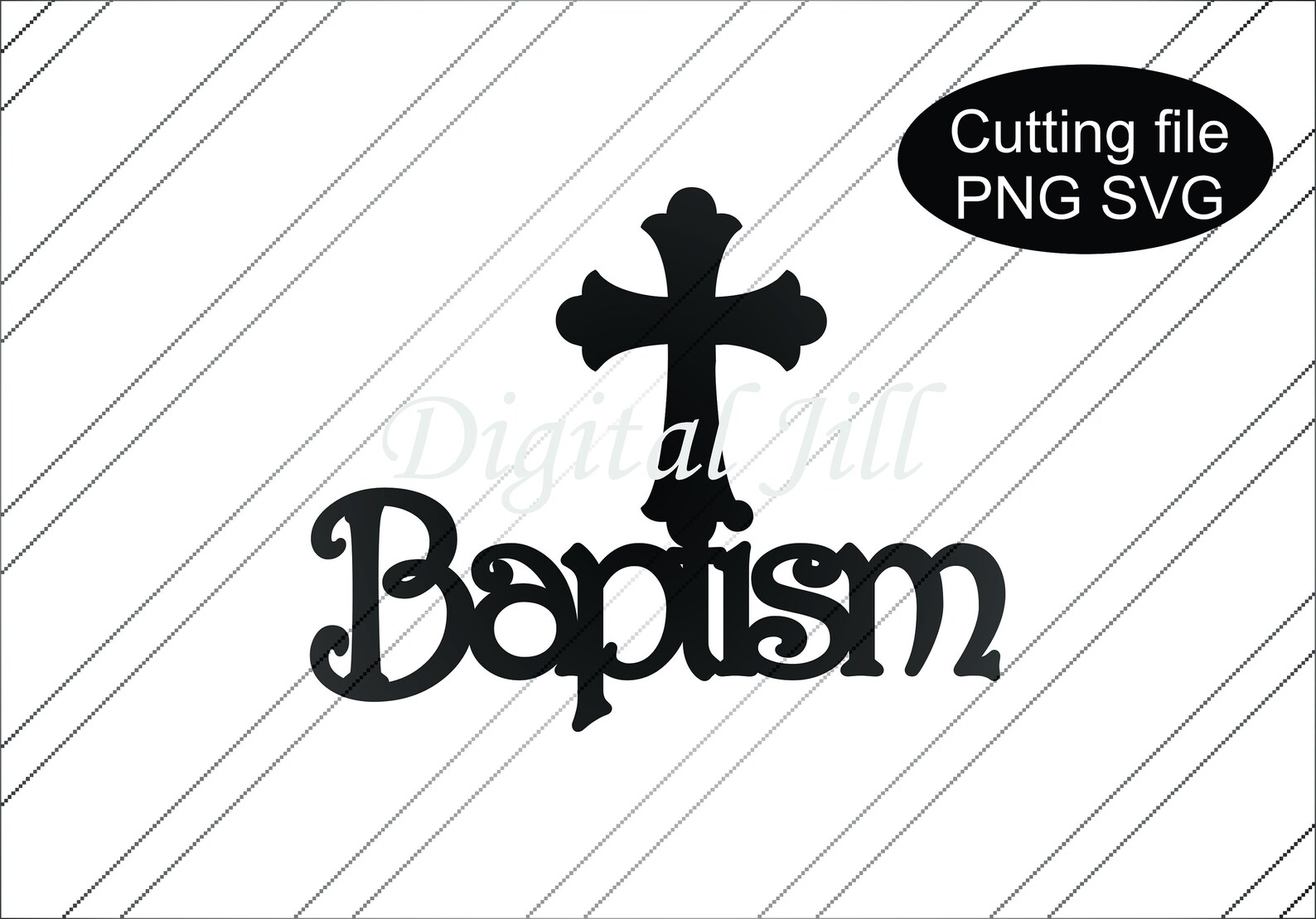 Baptism Svg Cake Topper. Baptism Digital File Cake Topper. Laser Cut ...