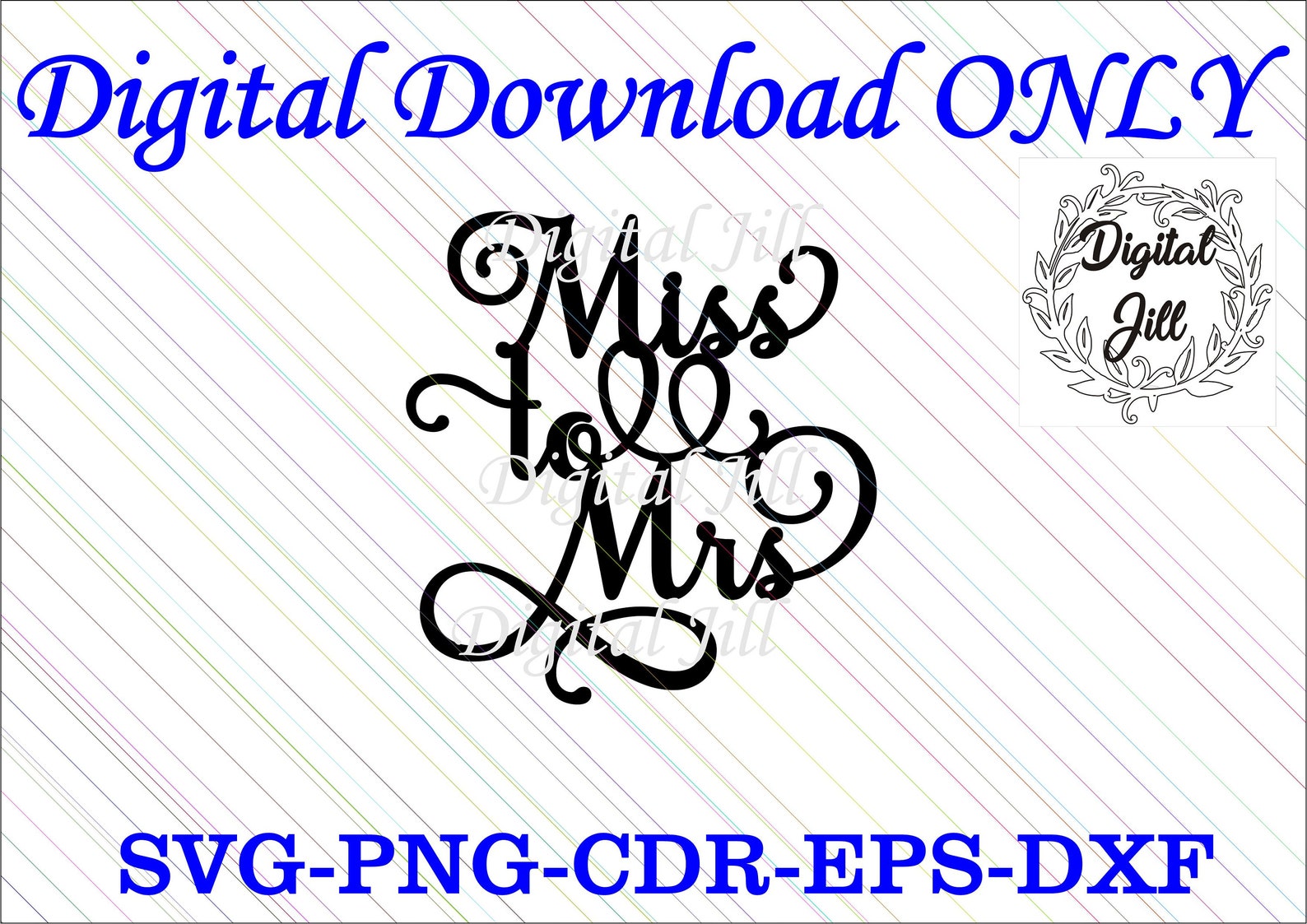 Miss to Mrs cake topper svg. Miss to Mrs svg Bridal shower | Etsy