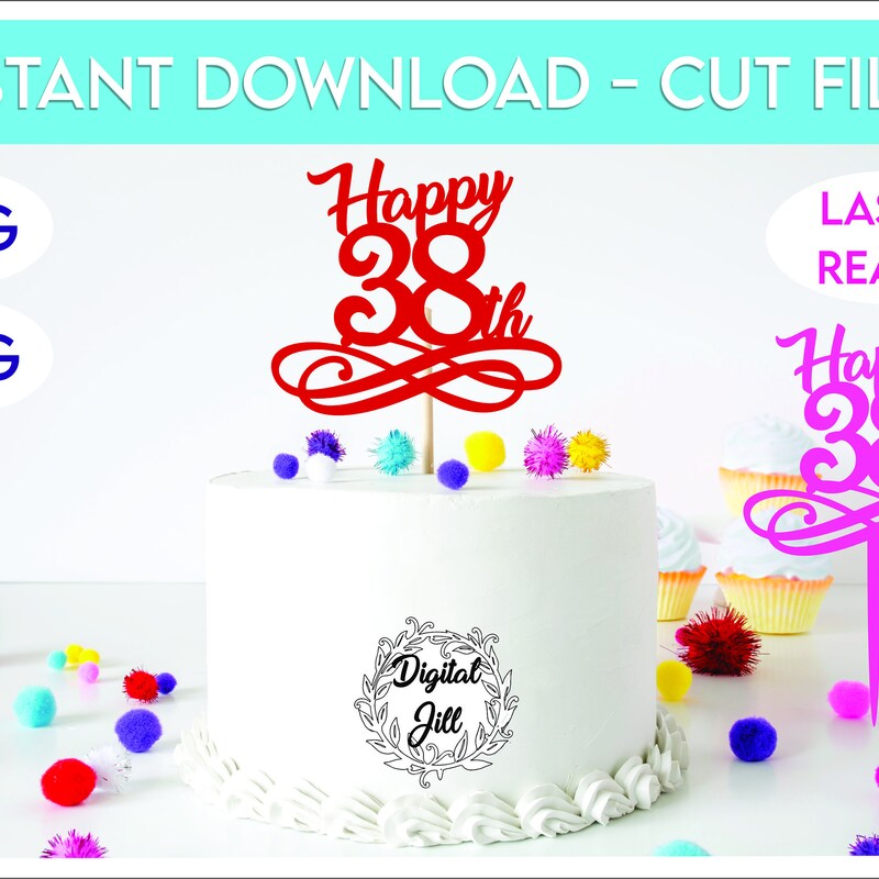 38th Birthday Cake - Etsy
