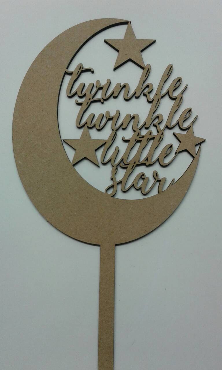 Digital Producttwinkle Twinkle Little Star SVG. Cake Topper - Etsy