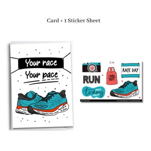 Your Race at Your Pace Runner Card: Inspirational Running Gift - Etsy