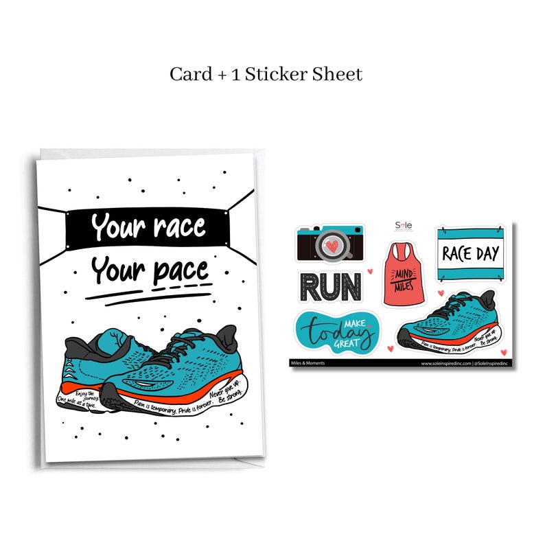 Your Race at Your Pace Runner Card: Inspirational Running Gift - Etsy