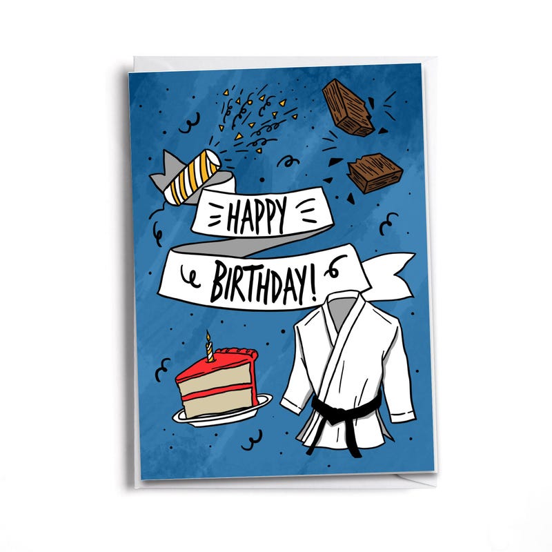 Karate Birthday Card - Etsy
