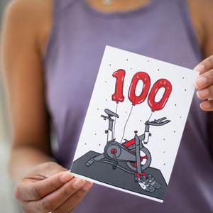 Congratulations CENTURY RIDE| 100 RIDES | Peloton-inspired Card - Etsy