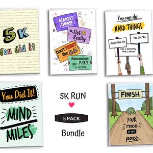 5K Runner Greeting Cards | 3.1 Miles | 5 Run Pack - Etsy