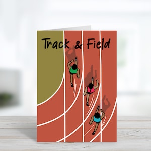 Track Runner Congratulations Card - Etsy