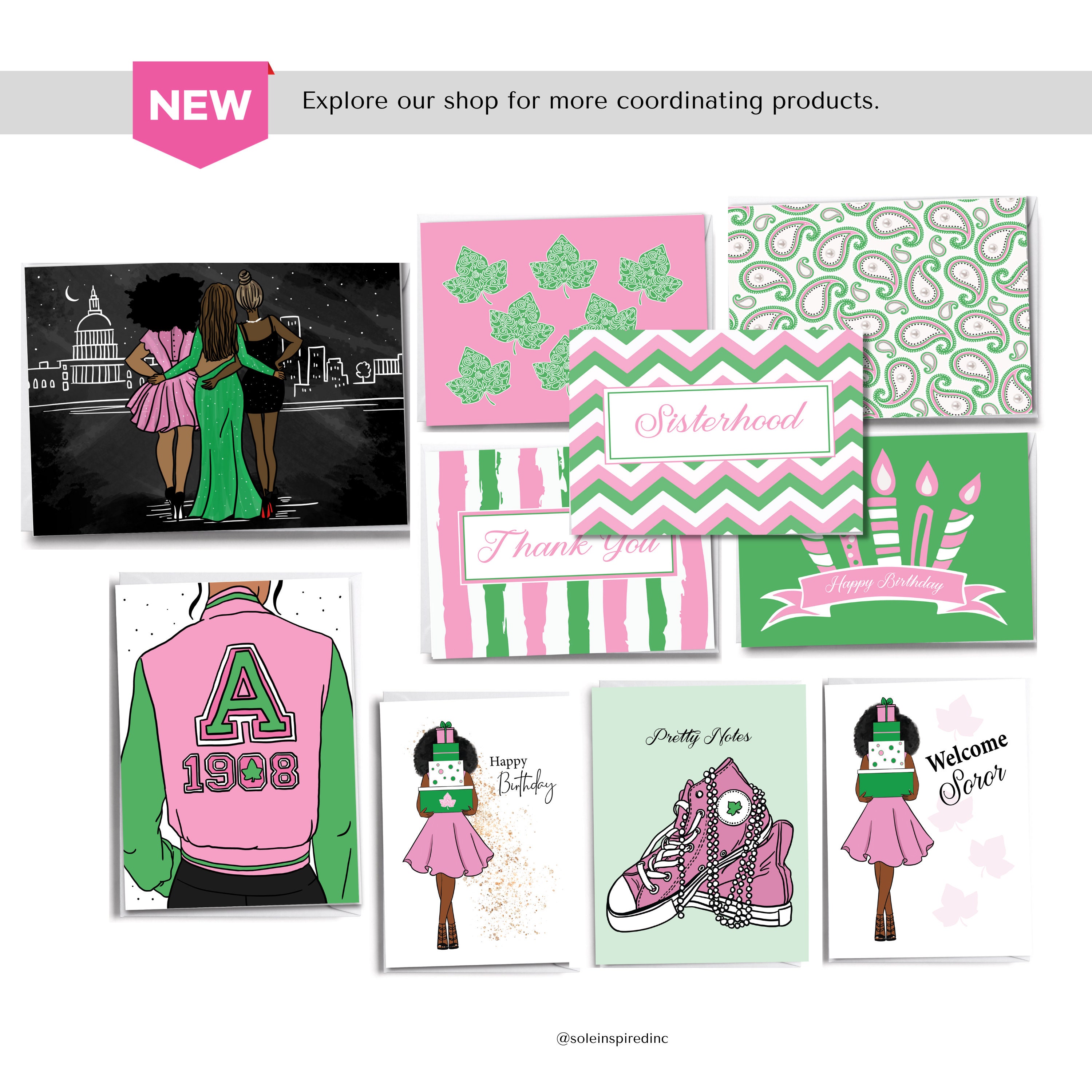 Pink and Green Digital Paper: Sorority Inspired (digital Download) - Etsy