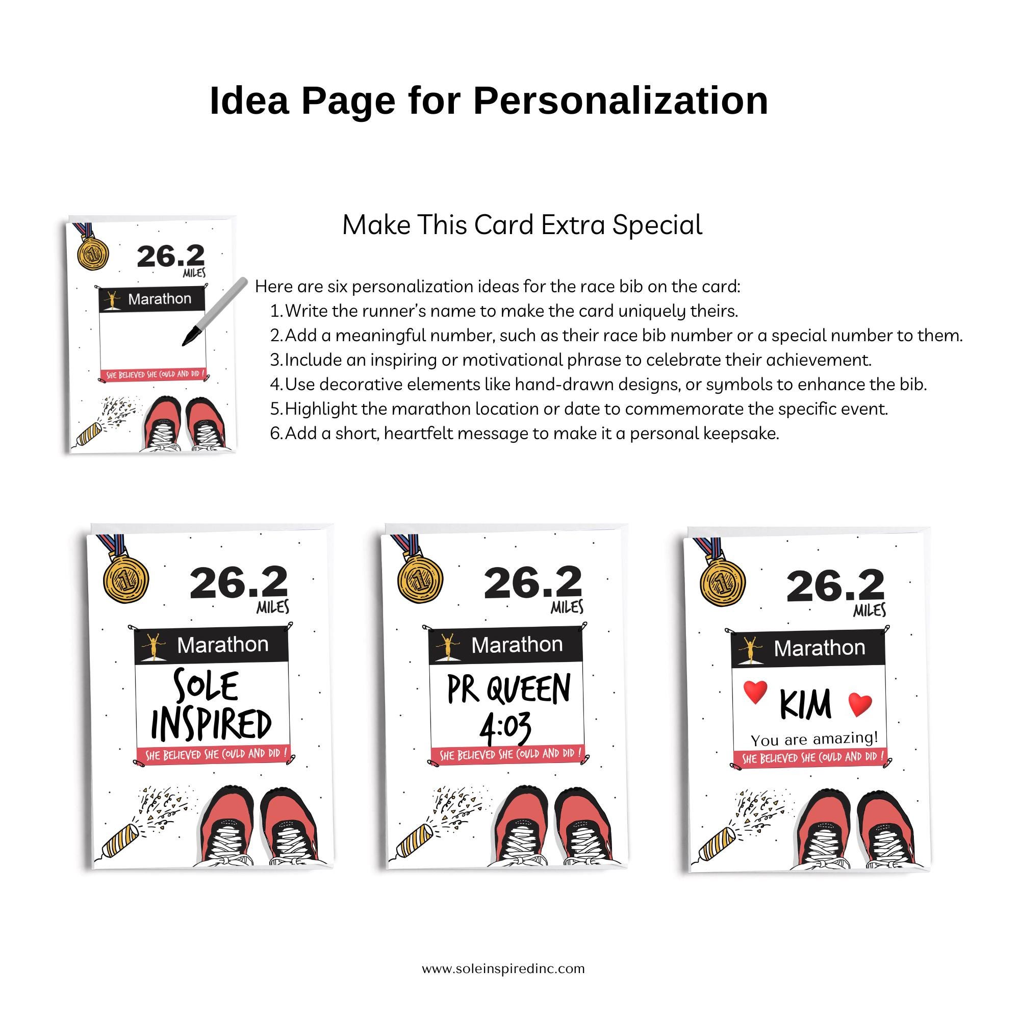 Printable Marathon Card: Customizable Race Bib Design (PDF) - Etsy