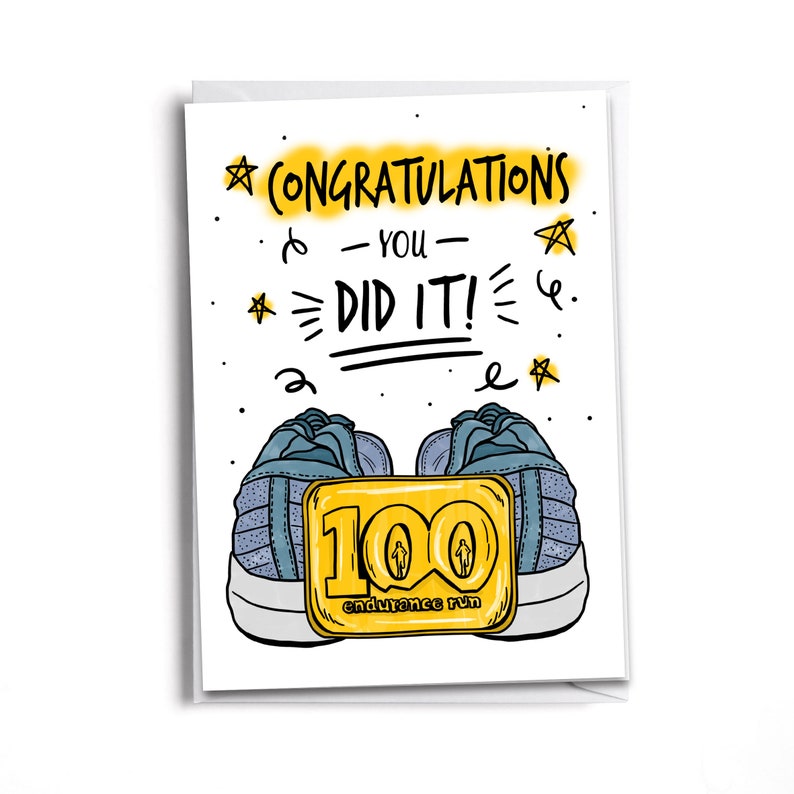 Ultra Runner Congratulations Card: 100 Mile Finisher - Etsy