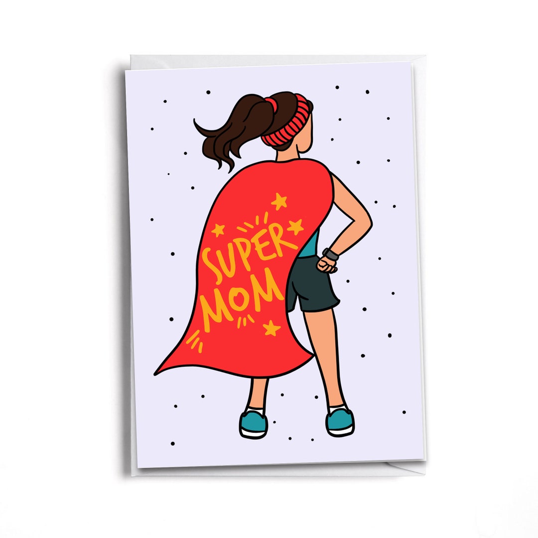 Super Mother Runner | Super Mom Card | Mother's Day Card | Mom's Rule ...