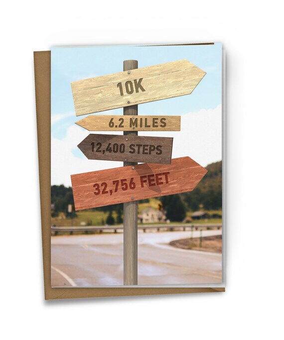 Runner Card to Encourage & Inspire 10K - Etsy