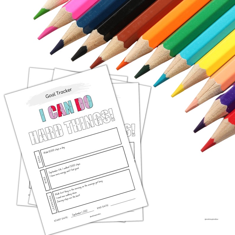Printable Goal Tracker | Monthly Habit Tracker | Coloring Sheet ...
