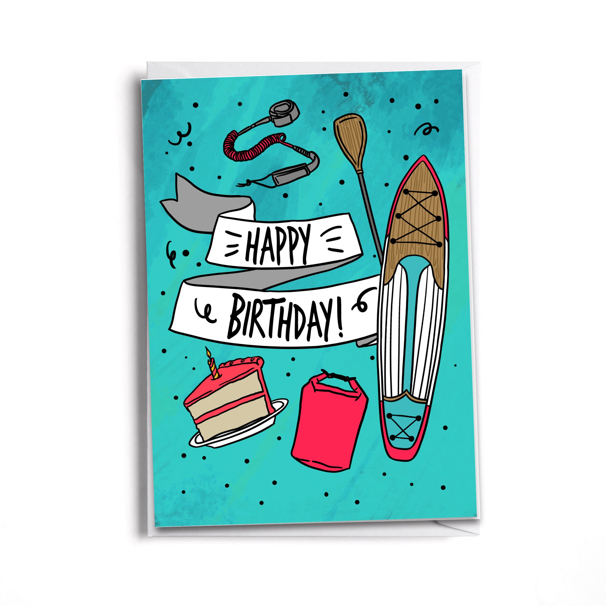 Happy Birthday Card | Stand up Paddleboard Enthusiast | SUP | Water ...