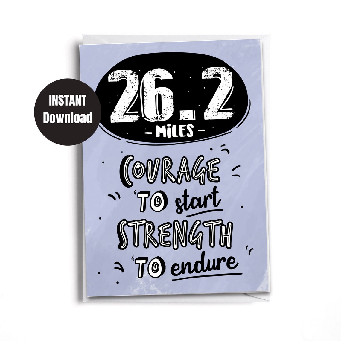 Printable Marathon Card for Runner | Congratulations Finisher ...