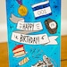 Happy Birthday Runner Run Happy Card blue - Etsy