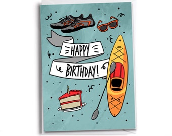 Happy Birthday Adventure Card - Etsy