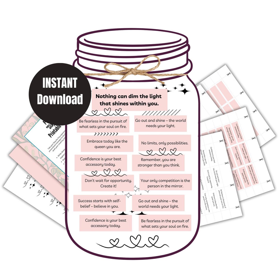 Slay the Day Printable Empowerment Message Sheets | Uplifting and ...