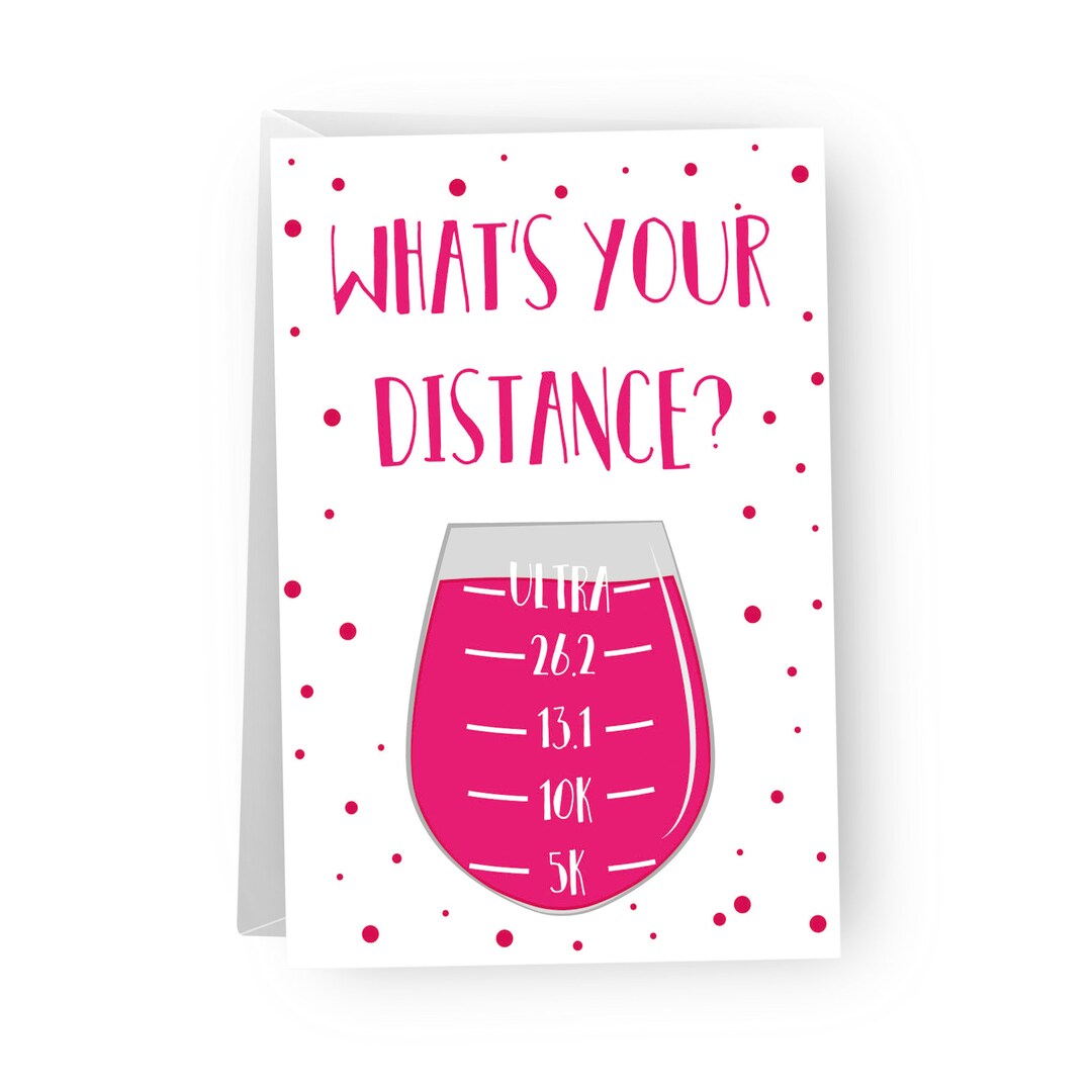 Runner Card What's Your Distance - Etsy