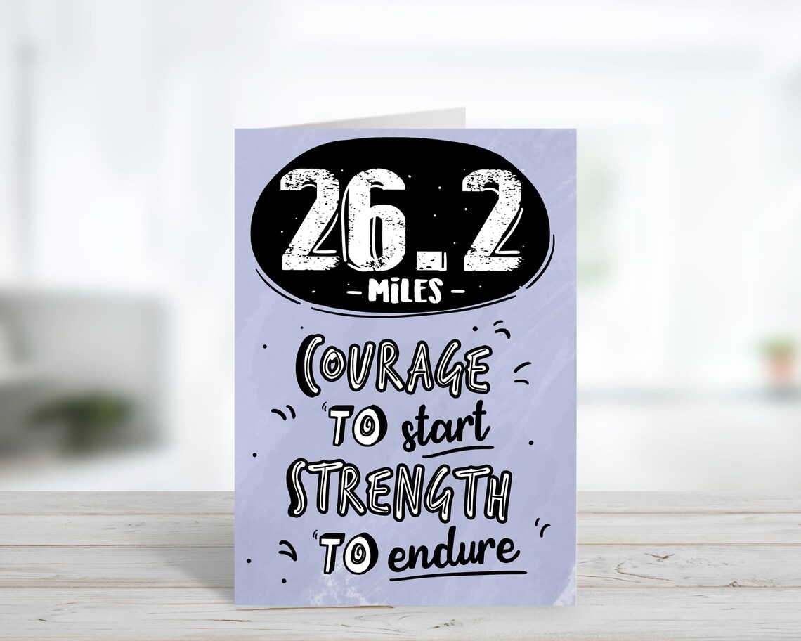 Printable Marathon Card for Runner Congratulations Finisher - Etsy