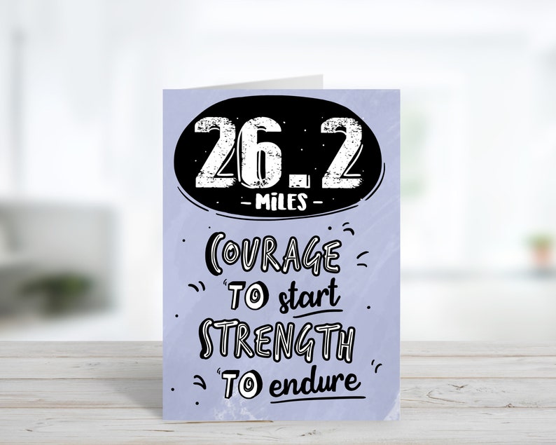 Printable Marathon Card for Runner Congratulations Finisher - Etsy