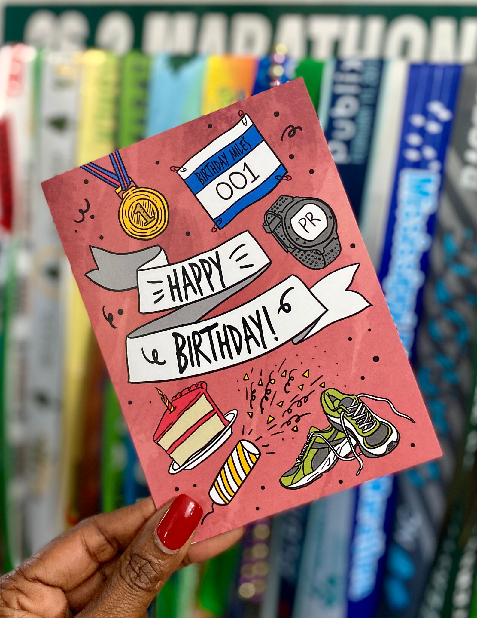 Happy Birthday Runner Card for Runner Marathon 5K 10K - Etsy