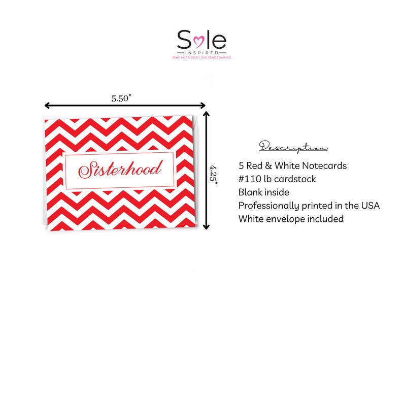 Delta Sigma Theta Notecards: Red Chevron Sisterhood Cards (5 Pack) - Etsy
