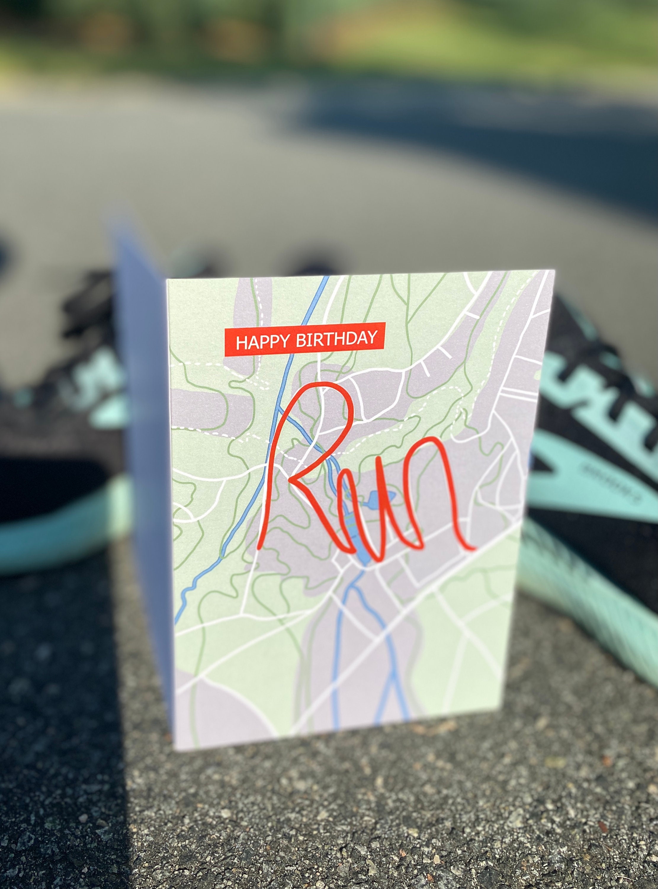 Happy Birthday Runner Card Strava Inspired Run Happy - Etsy