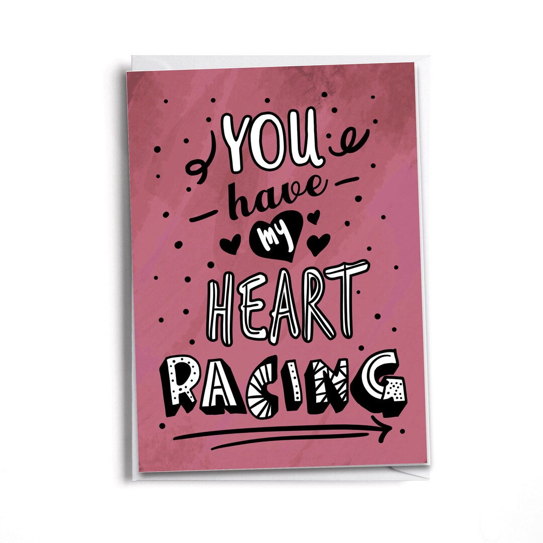 Heart Racing Card: Love Card for Runners & Couples - Etsy