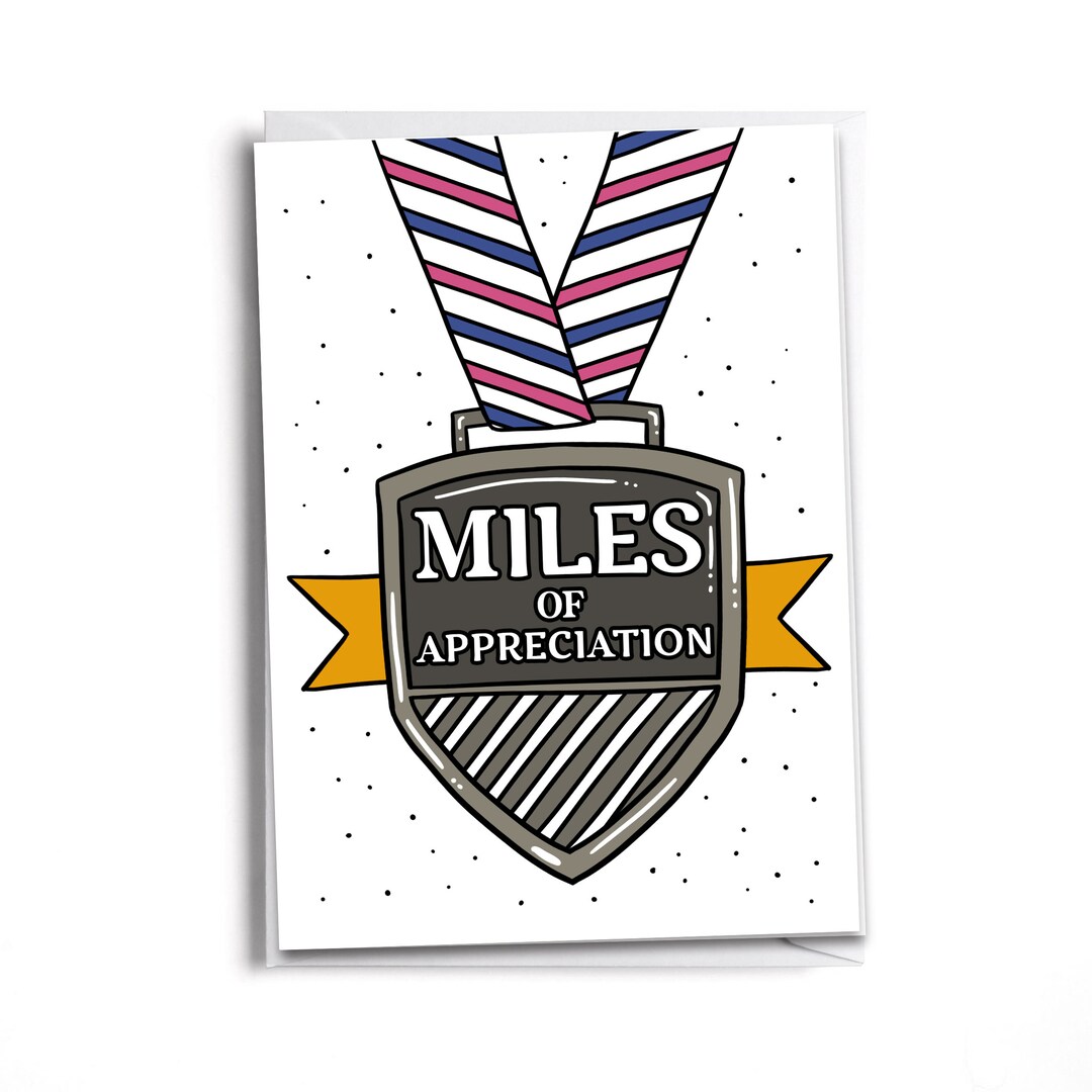Runner’s Appreciation and Gratitude Card for Family and Support Crew - Etsy