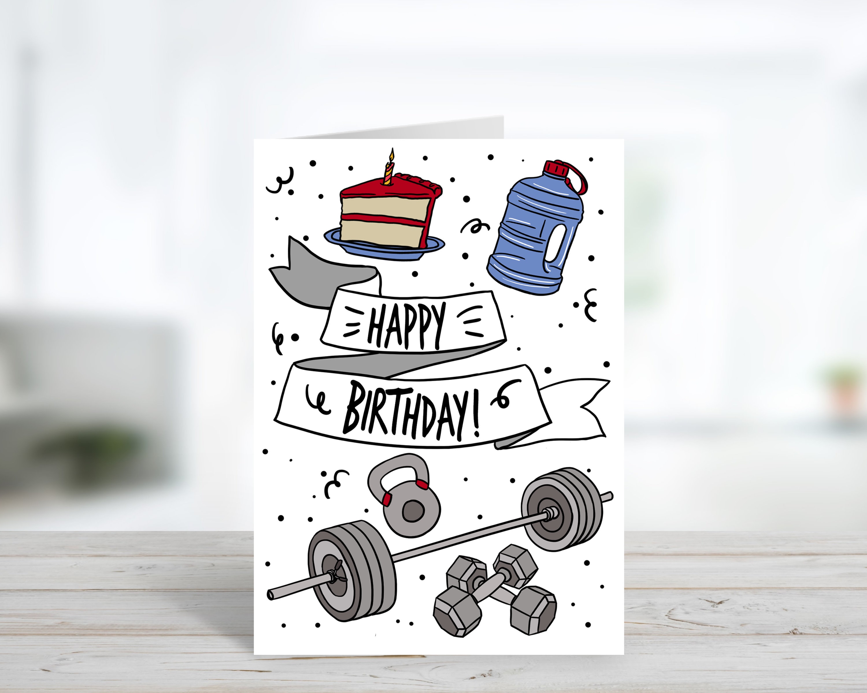 Birthday Card Weight Lifting Gym Rat Crossfit Fitness and - Etsy