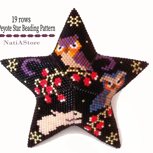 Bee 3D Peyote Star Pattern Insect Beaded Star Pattern Warped | Etsy