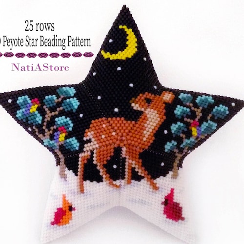 3d Star Native 1 Peyote Beading Pattern PDF Pattern Instant | Etsy