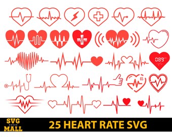 Heartbeat svg | Etsy