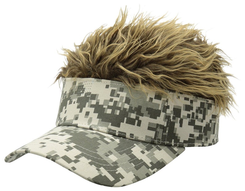 Flair Hair Camo Visor Brown Hair - Etsy