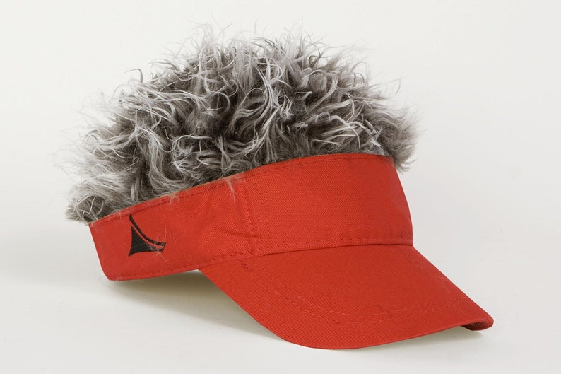 Flair Hair Red Visor Grey Hair - Etsy