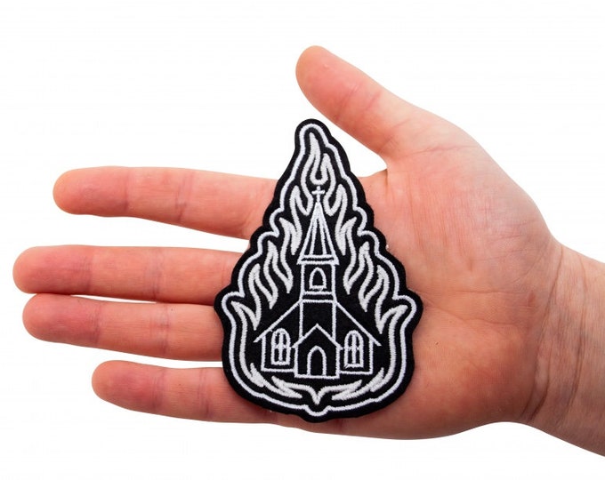 Burning Church Back Patch Punk Patch Patches Punk Patches Sew on Patch ...