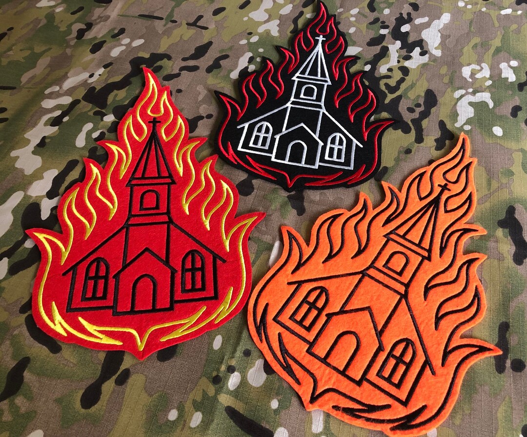 Big Church on Fire Custom Embroidered Back Patch Sew On - Etsy