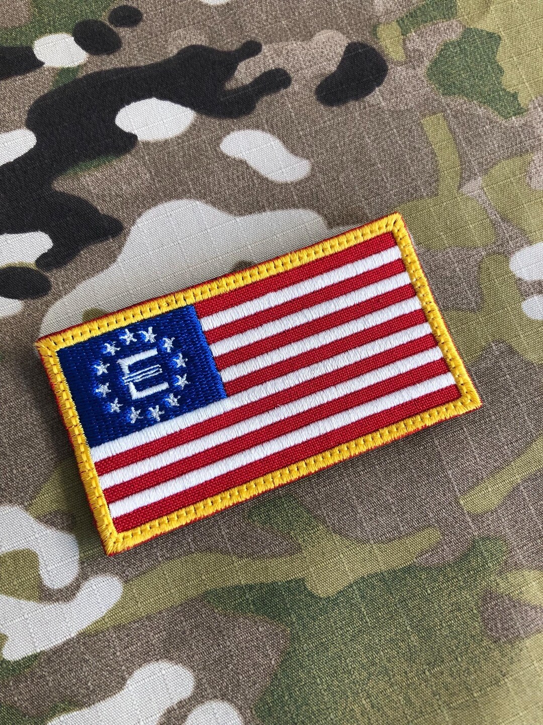 Fallout Enclave Flag Embroidered Patch Hook Fastener Backing - Etsy