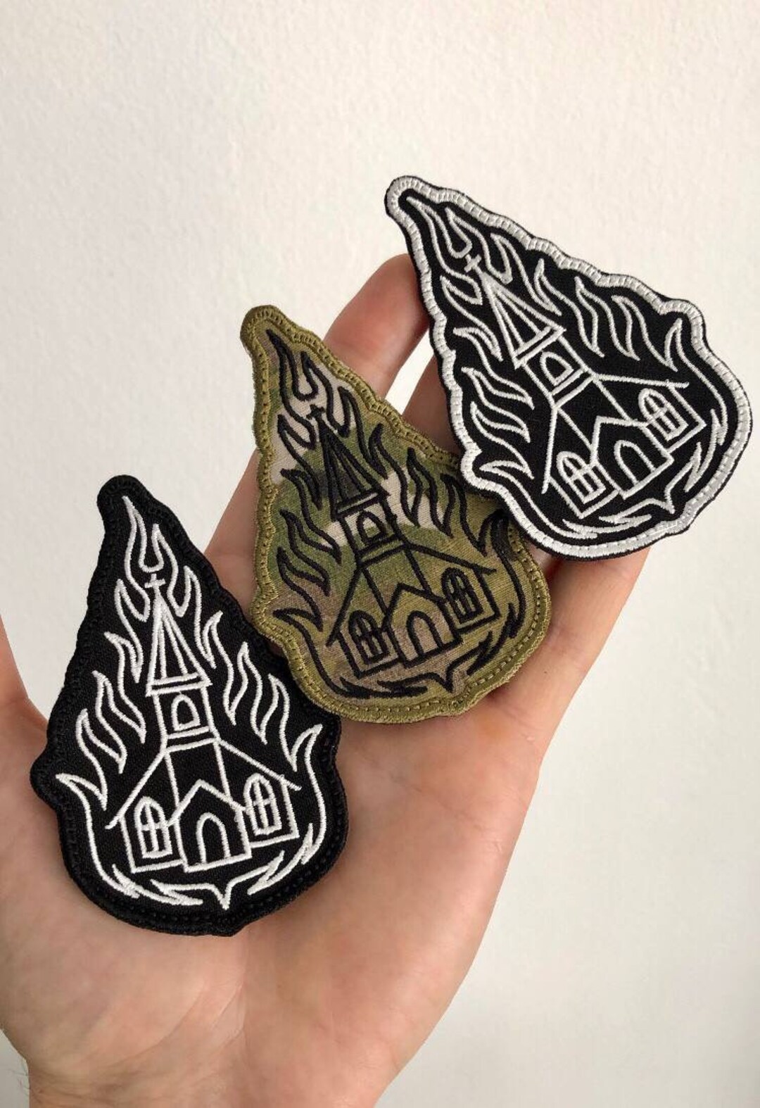 Church on Fire Velcro Patch - Etsy