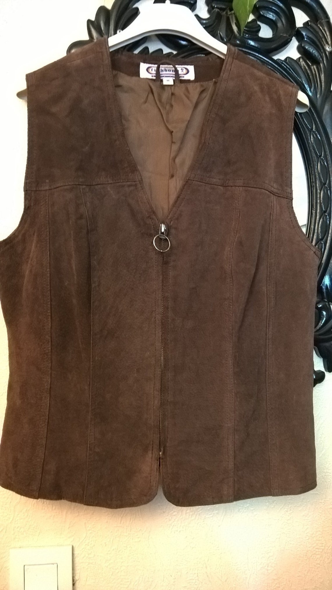 FISHBONE Brand, Sister, Sleeveless Vest, Suede Vest, Brown Color ...