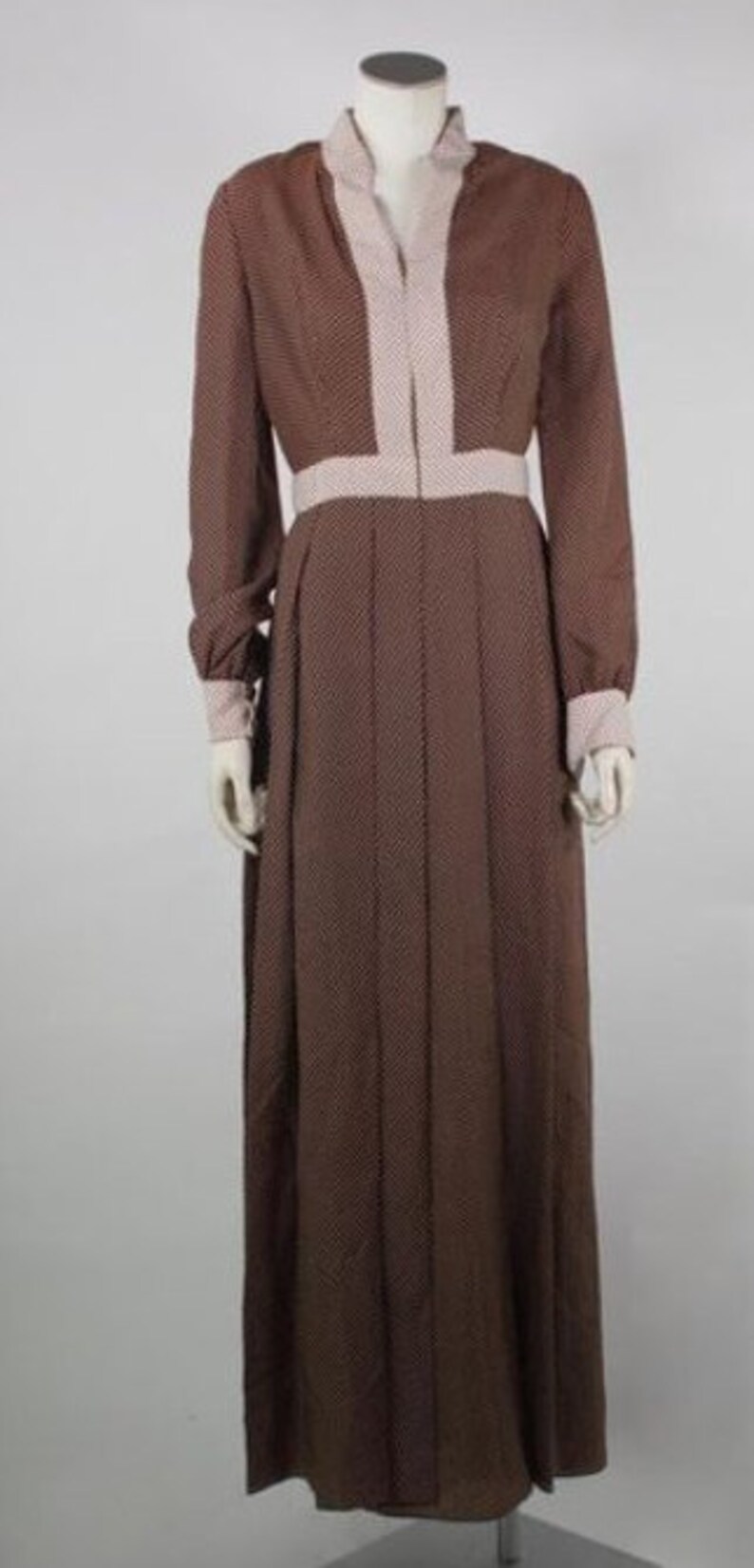 JEAN ALLEN London Vintage,vintage Dress,pattern of Mini Squares,browns ...