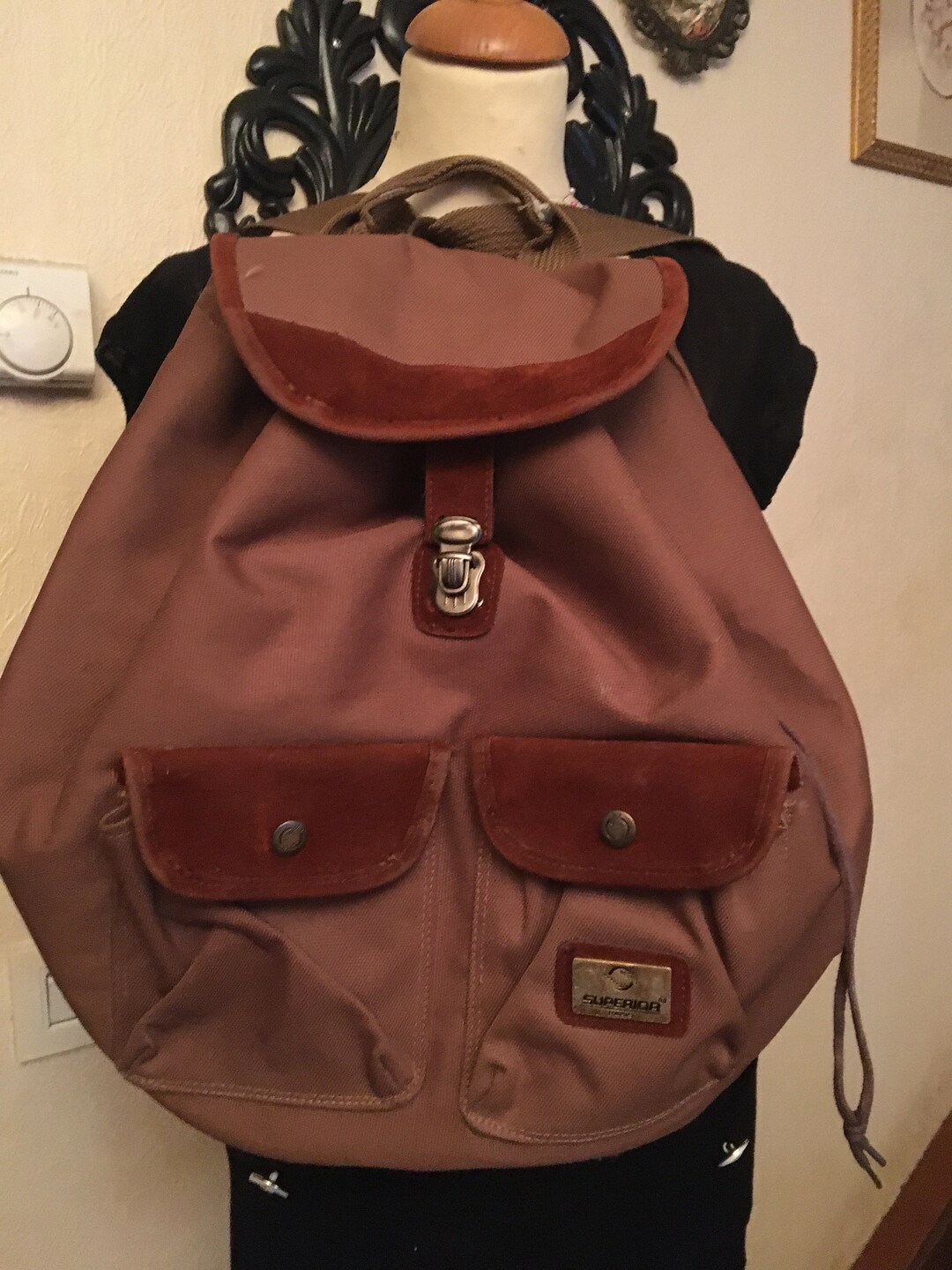 Vintage Backpack, Year 80, Unisex Bag, Brown Color, Brand Superior ...