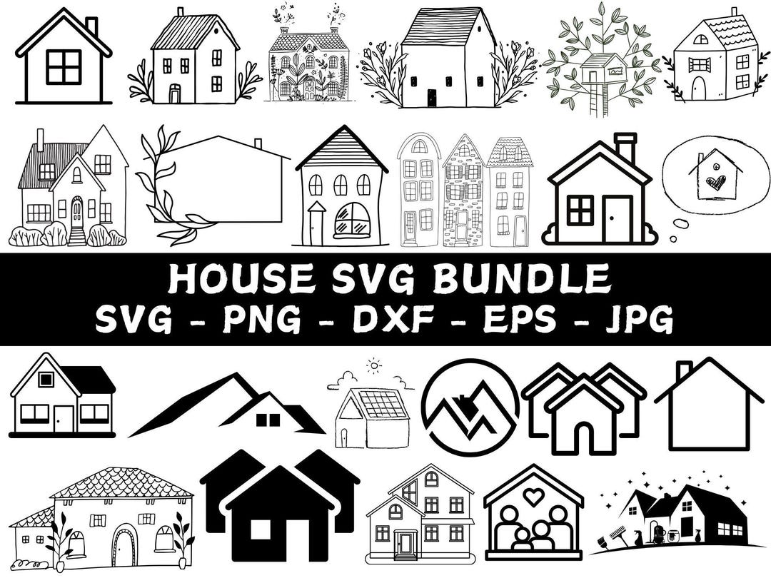 House SVG Bundle | House Clipart | House Png | House Vector | House ...