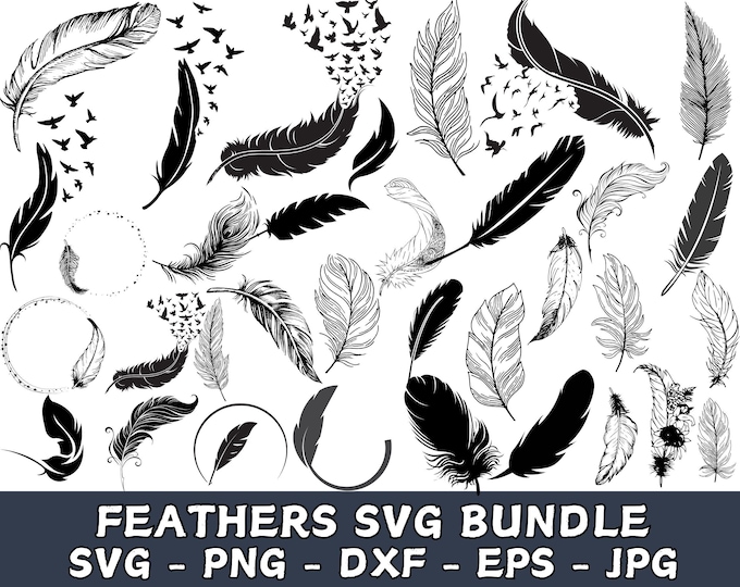 Flying Birds From Feather Svg /memorial Feather Svg /flying Birds ...