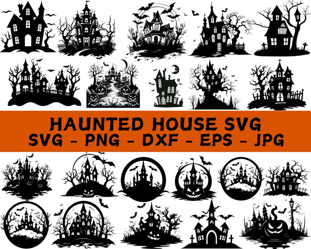 Haunted House SVG Bundle: Halloween Clip Art (digital Download) - Etsy