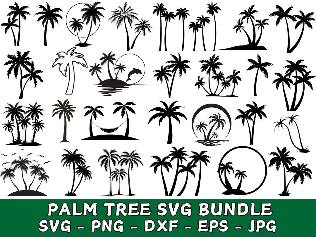 Palm Tree SVG Bundle, Palm Tree Svg, Tree Cut Files, Palm Tree Cut ...