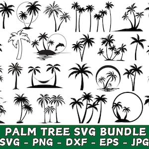 Palm Tree SVG Bundle, Palm Tree Svg, Tree Cut Files, Palm Tree Cut ...
